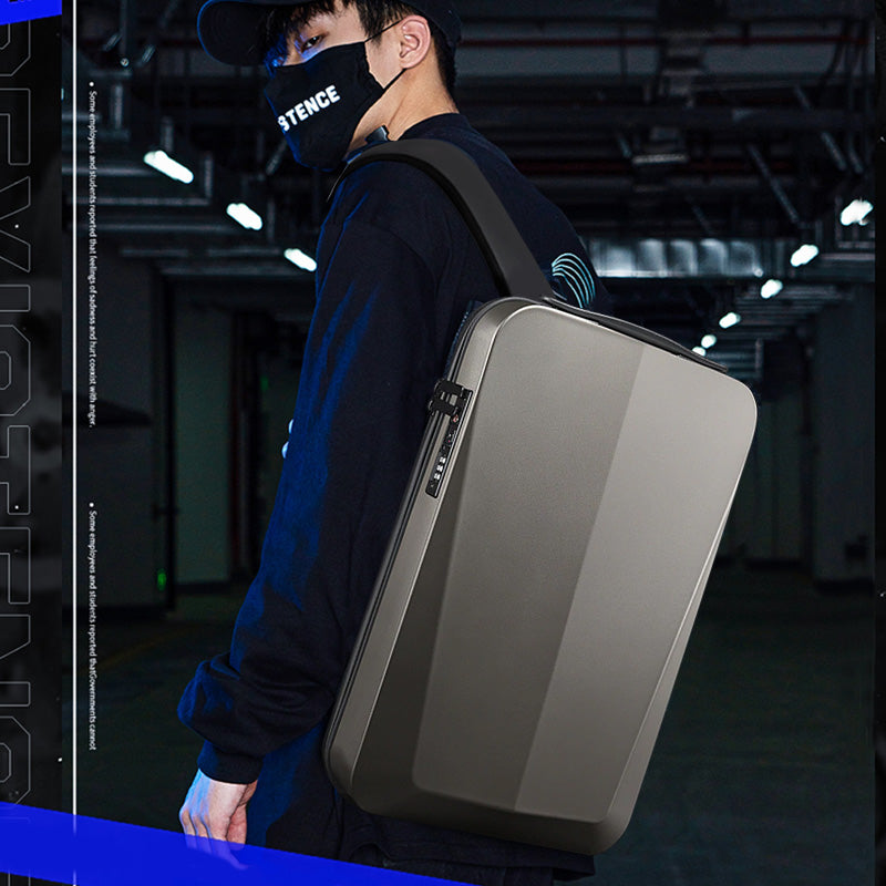 Hard Shell Backpack with Lock Anti-theft 15.6inch Waterproof Backpack ...